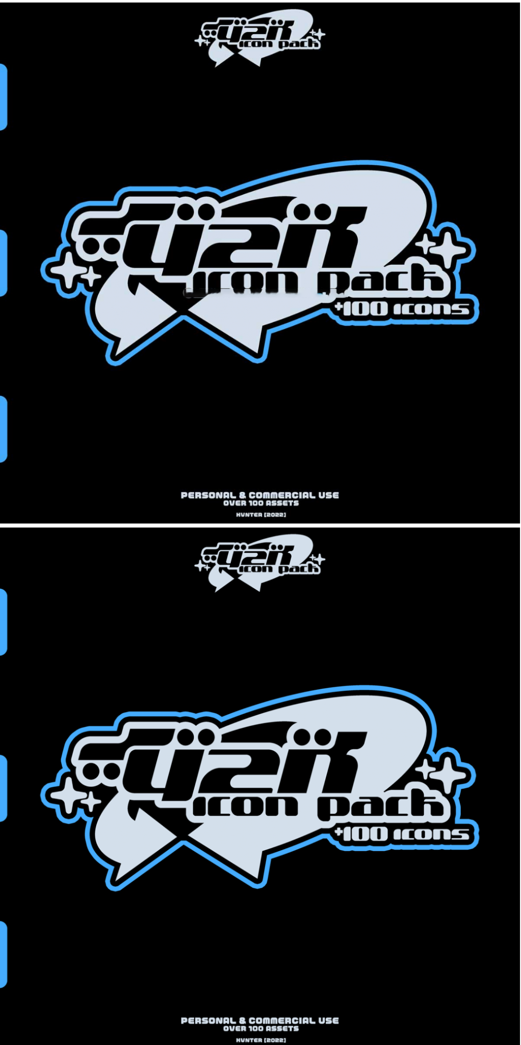 100款复古酸性Y2K风图标Icons标志Logo设计AI矢量素材包_琦美素材库，让您的设计少走弯路~