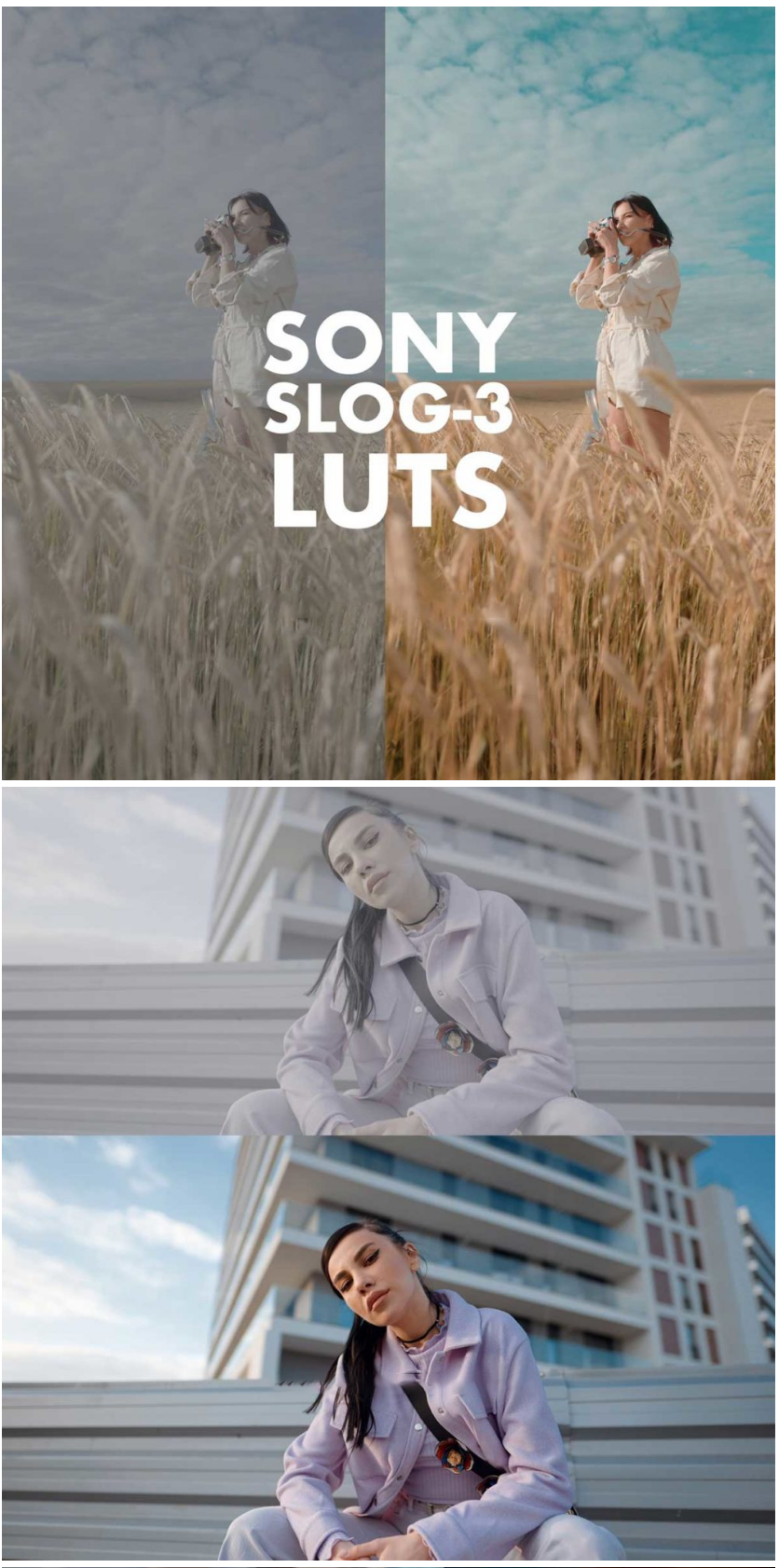 LUTs调色 21款SONY SLOG 3摄影人像电影视频后期调色套装_琦美素材库，让您的设计少走弯路~