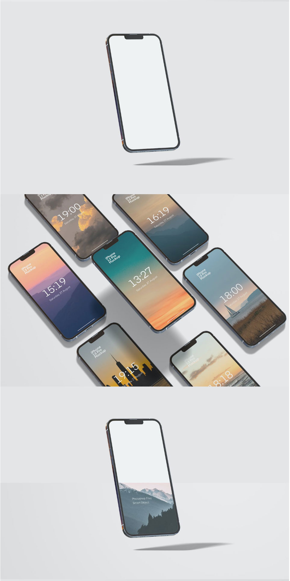 多角度高品质的iPhone 13 Pro APP UI样机展示模型mockups素材PSD源文件_琦美素材库，让您的设计少走弯路~