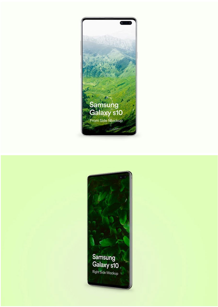 三星Galaxy S10手机PSD源文件样机ps素材模板_琦美素材库，让您的设计少走弯路~